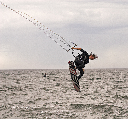 Kitesurfing Dunnet Bay Caithness Highlands and Islands United Kingdom