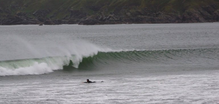 Surfing Sandend Aberdeenshire Northeastern Scotland United Kingdom