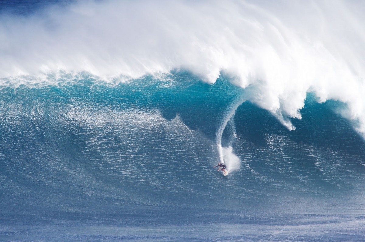 Big Wave Surfing Jaws Beach Kahului Hawaii USA