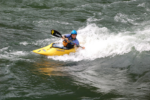 Kayaking Clackamas River Portland Oregon USA