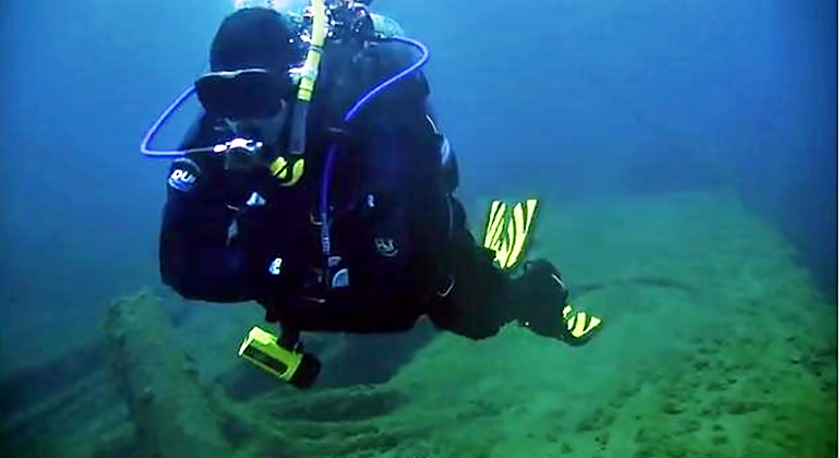 Scuba Diving Fred McBrier wreck Lake Michigan Michigan USA