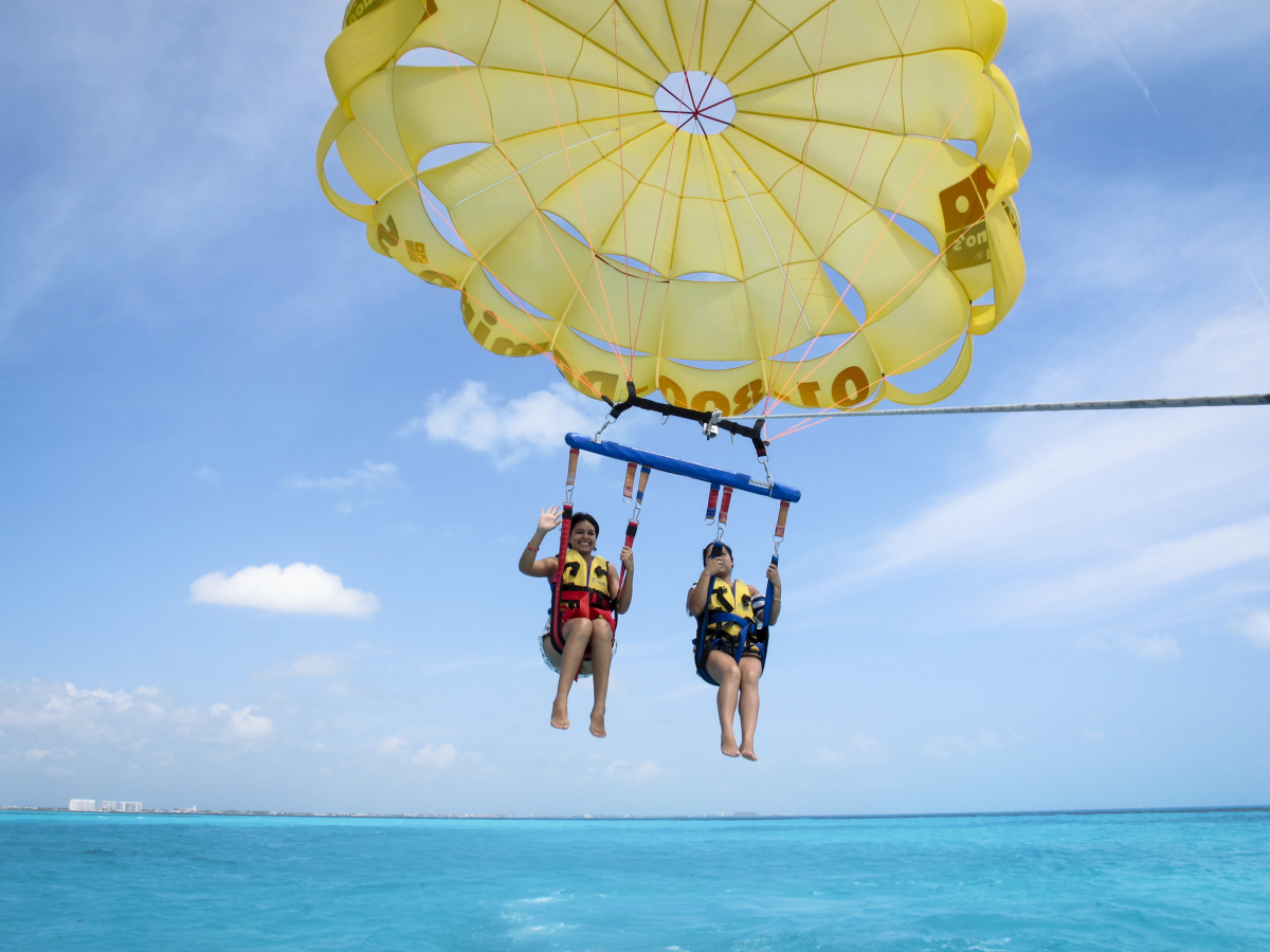 Parasailing Cancun Yucatan Peninsula Quintana Roo Mexico