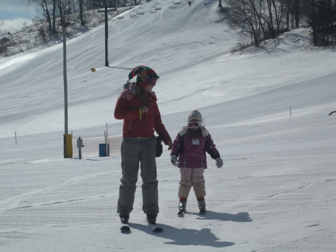 Alpine skiing Seven Oaks Recreation Boone Iowa USA